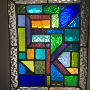 Letters Entwined Personalised Initials A-Z Stained Glass - Etsy UK