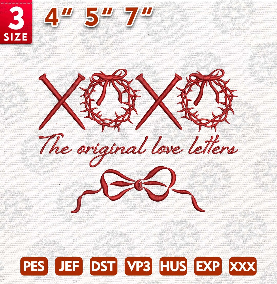 The Original Love Letters Embroidery Design, Valentine Embroidery ...