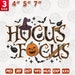 Back to School Embroidery Design, Personalized Halloween Hocus Focus ...