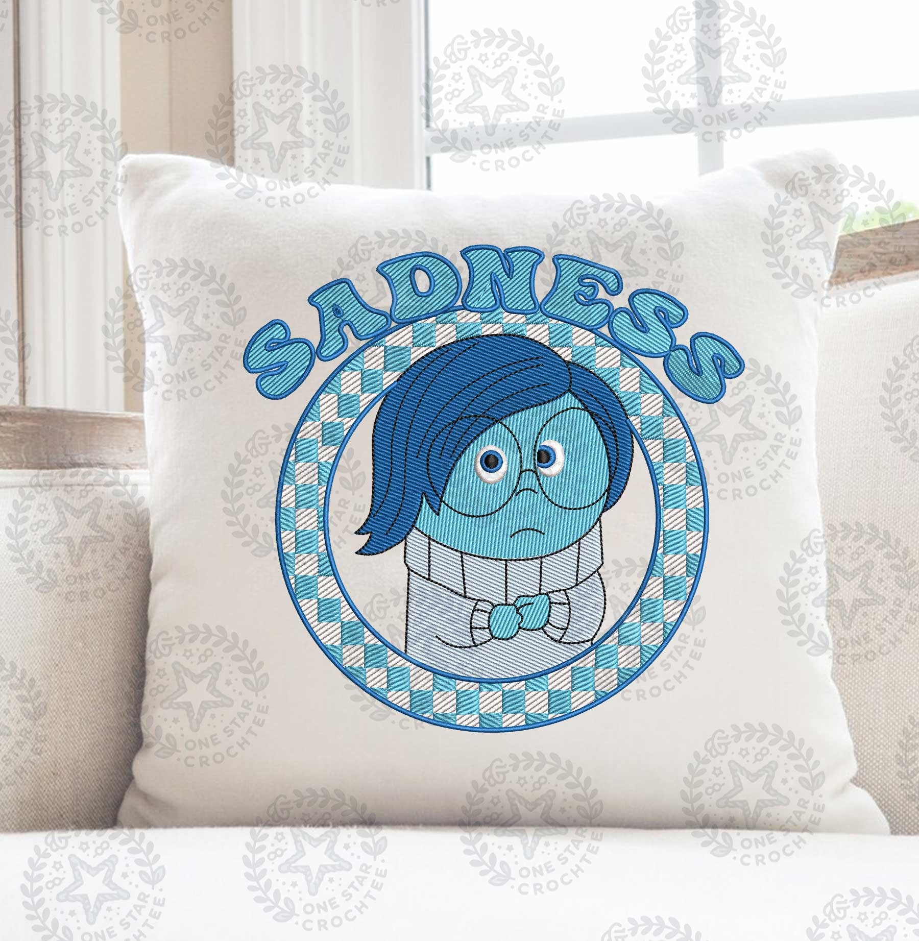 Cartoon Sad Emotion Embroidery Design, Embroidery Sad Emotion Design ...