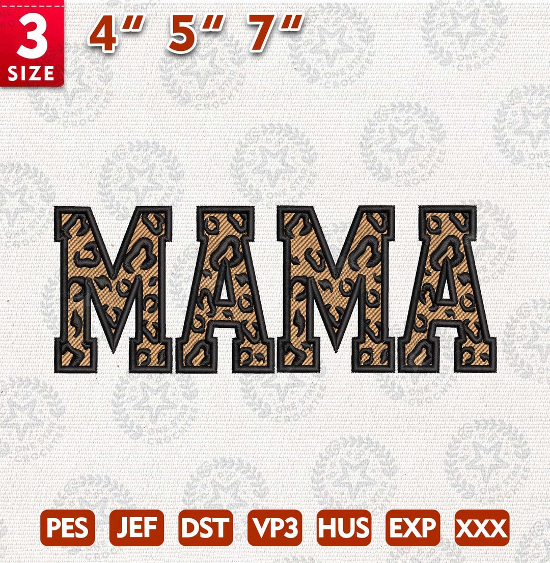 Mother Day Embroidery Design, Floral Mama Embroidery Machine, Cute Mama ...