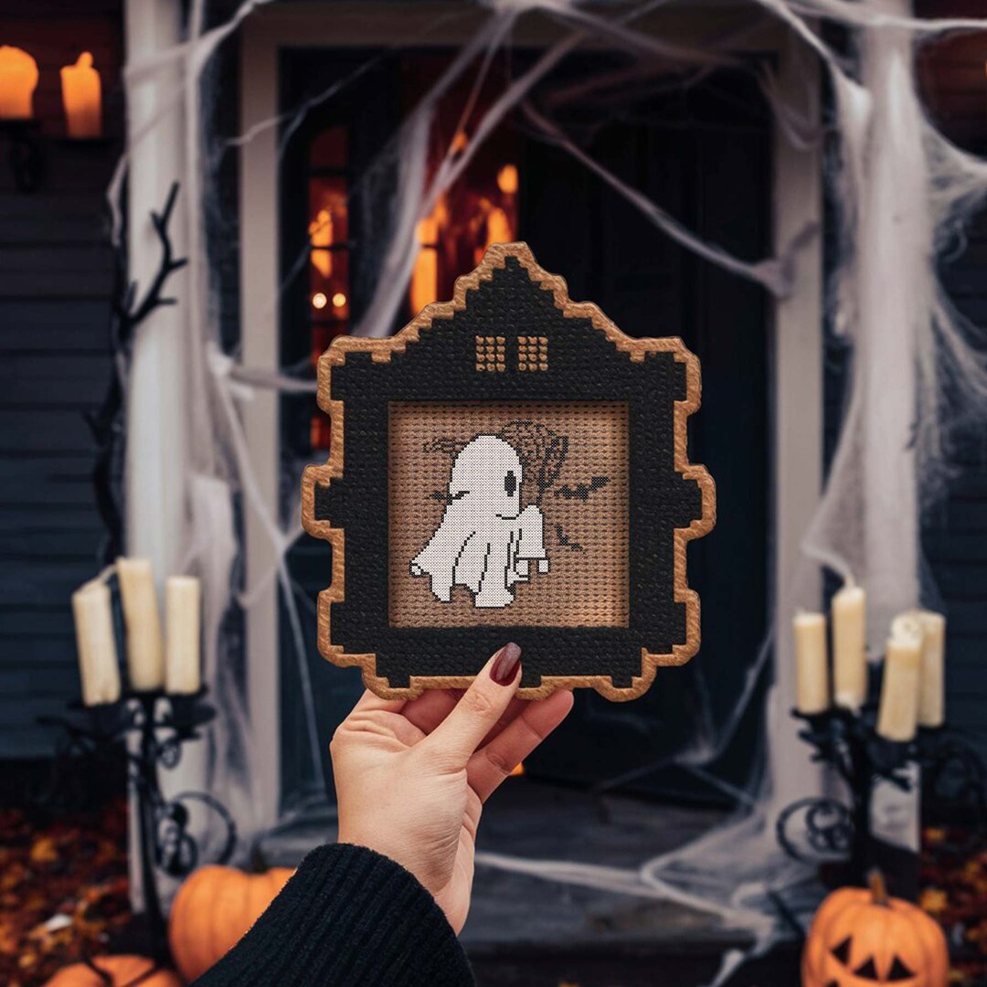 Halloween Spooky Cross Stitch Pattern, Mini Spooky Cross Stitch Pattern ...