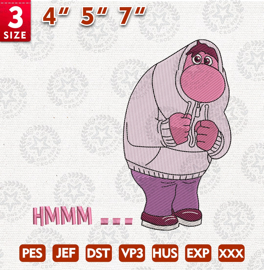 Cartoon Shy Embroidery Design, Embroidery Shy Design, Character Shy ...