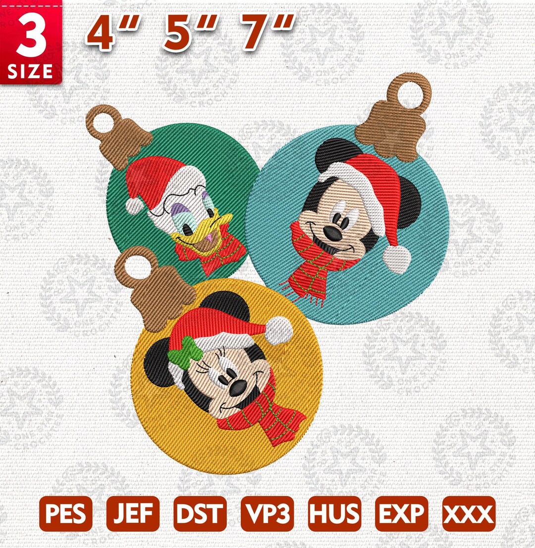 Christmas Mouse Embroidery Design, Christmas Embroidery Design ...