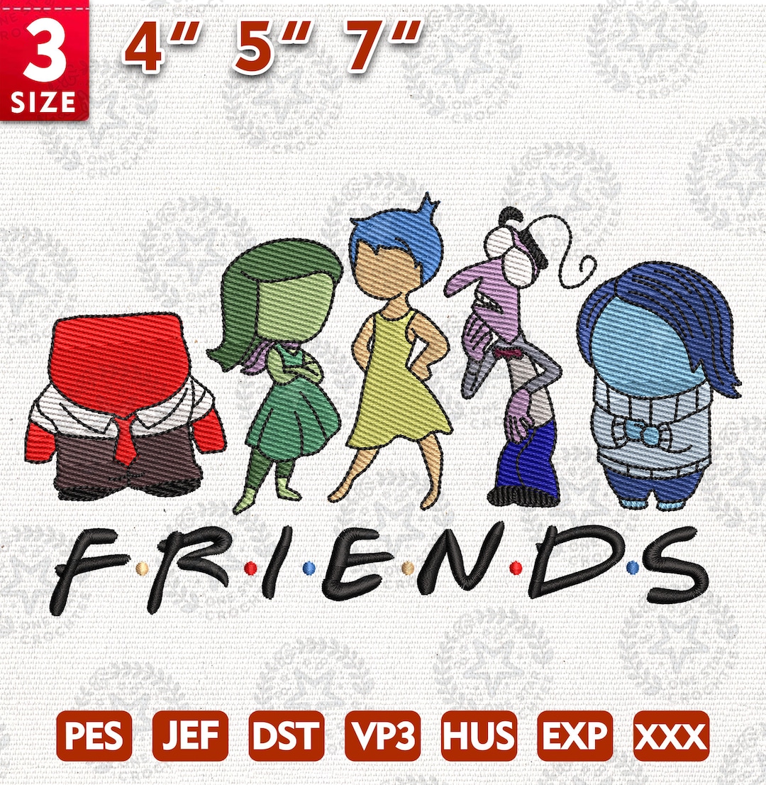 Friend Cartoon Embroidery Design, Embroidery Friend Cartoon Design ...