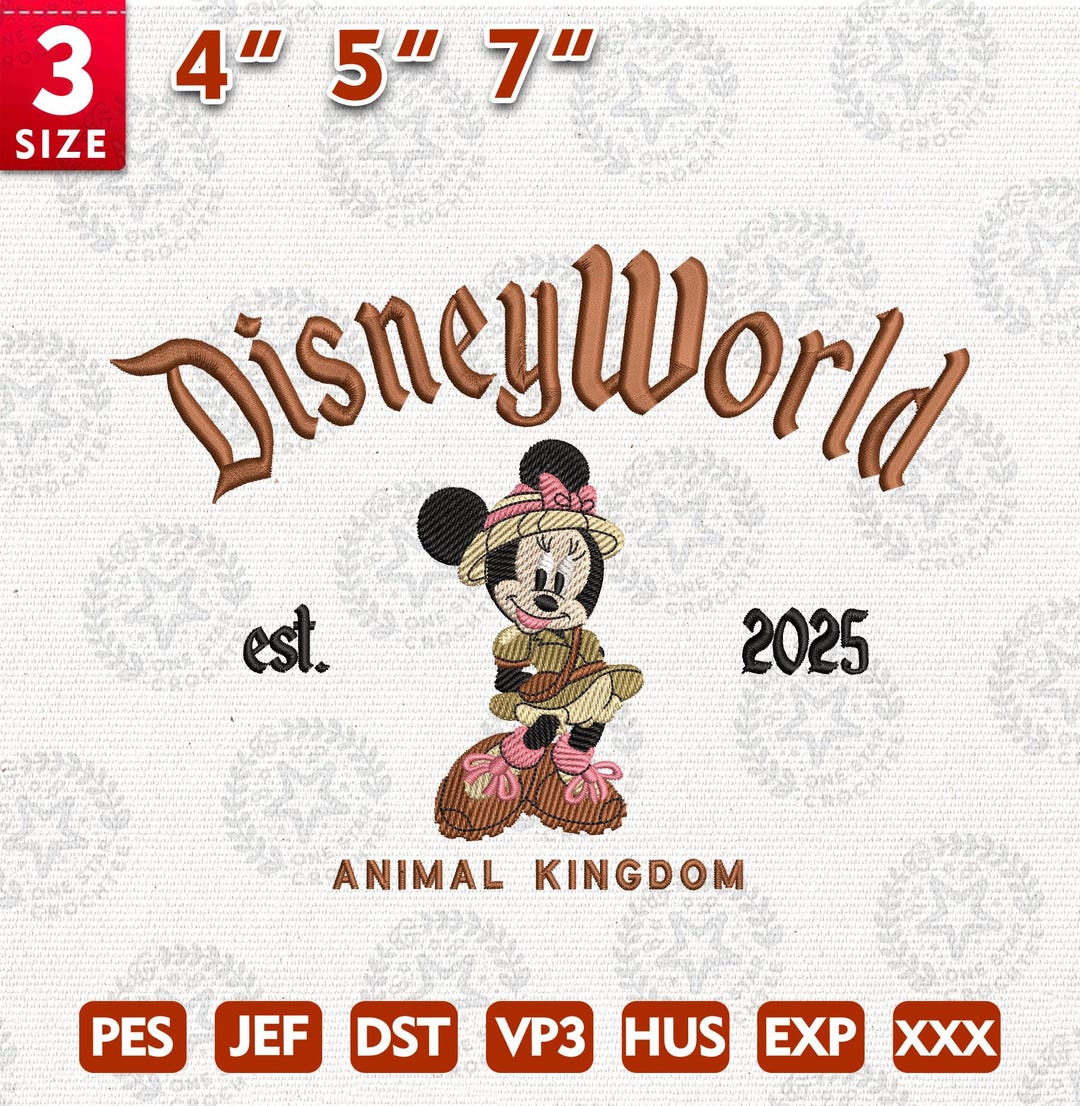 Magical Land Embroidery Design, Magic Kingdom Embroidery 3 Size, Mouse ...