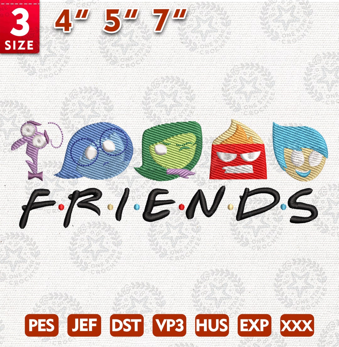 Friend Cartoon Embroidery Design, Embroidery Friend Cartoon Design ...
