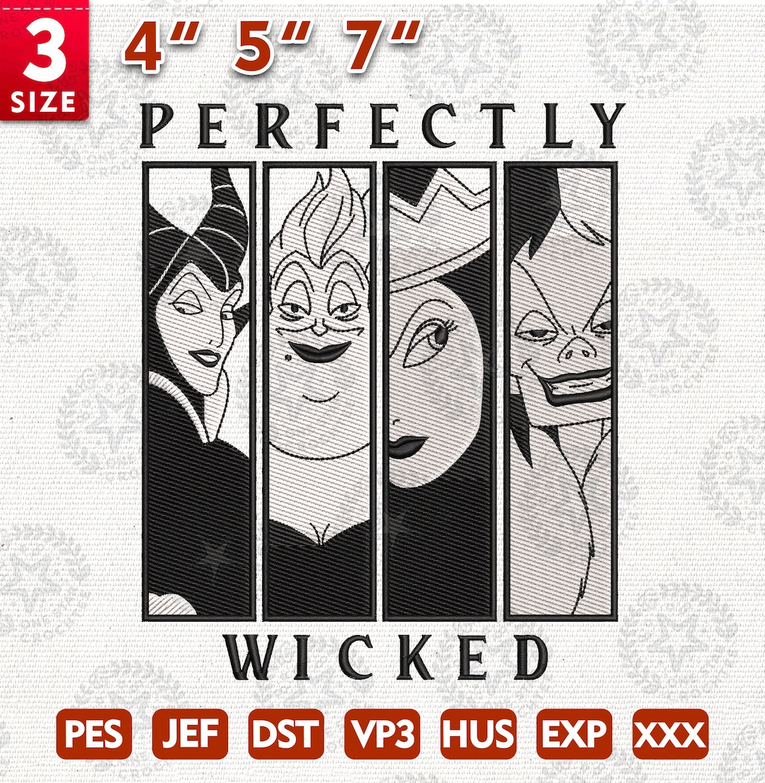 Halloween Embroidery Design, Perfectly Wicked Embroidery Design ...