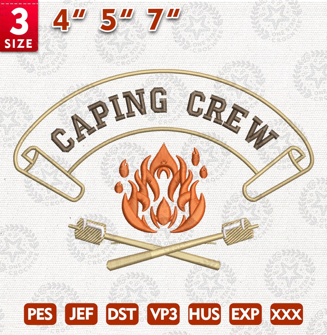 Camping Embroidery Design, Camping Crew Embroidery Design, Embroidery ...