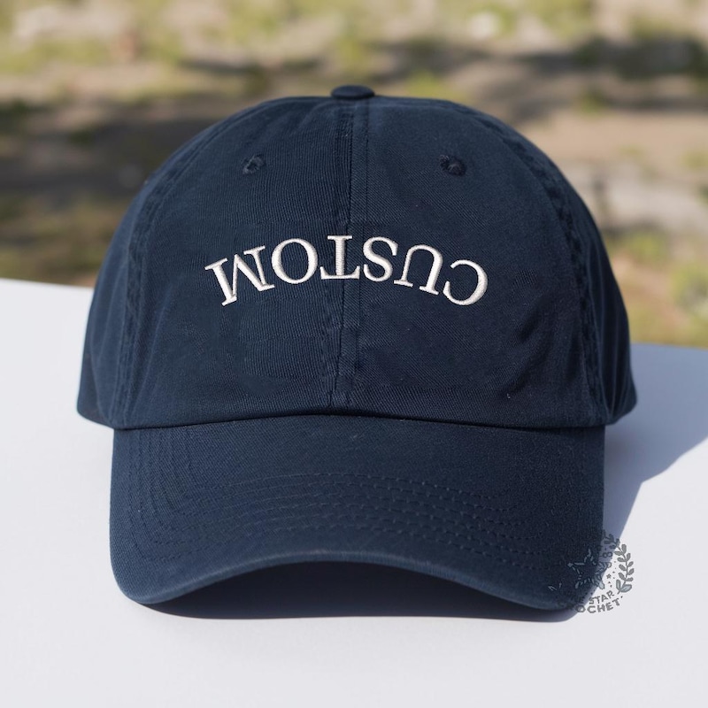 Upside Down Text Hat - Etsy