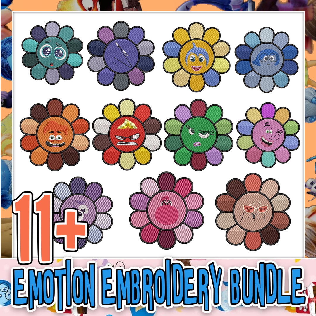 11 Trending Emotional Cartoon Embroidery Bundle, Emotional Cartoon ...