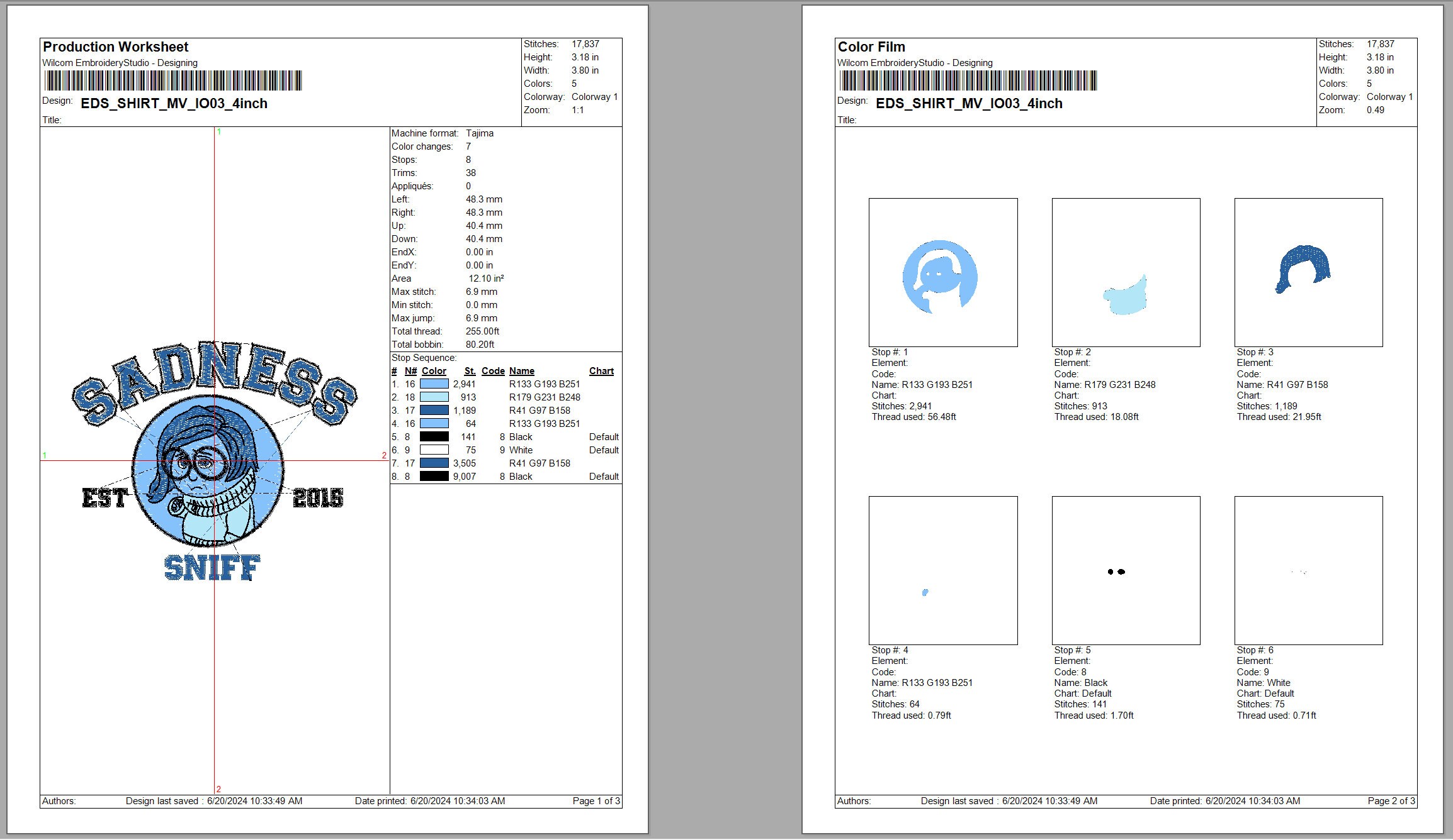 Cartoon Sorrow Embroidery Design, Embroidery Sorrow Design, Character ...