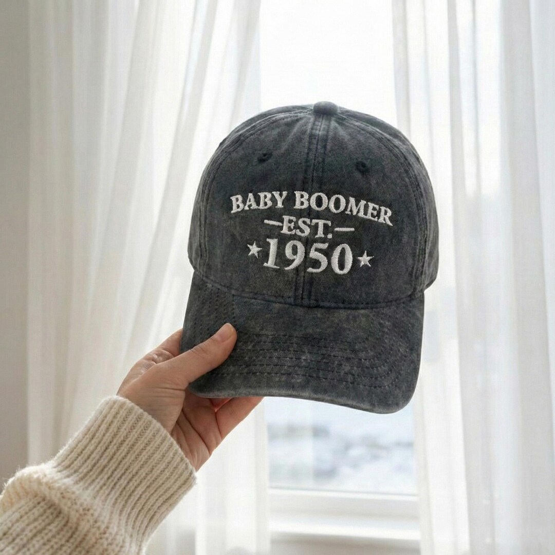 Embroidered Custom Year Baby Boomer Hat, Generation Baby Boomer Cap ...