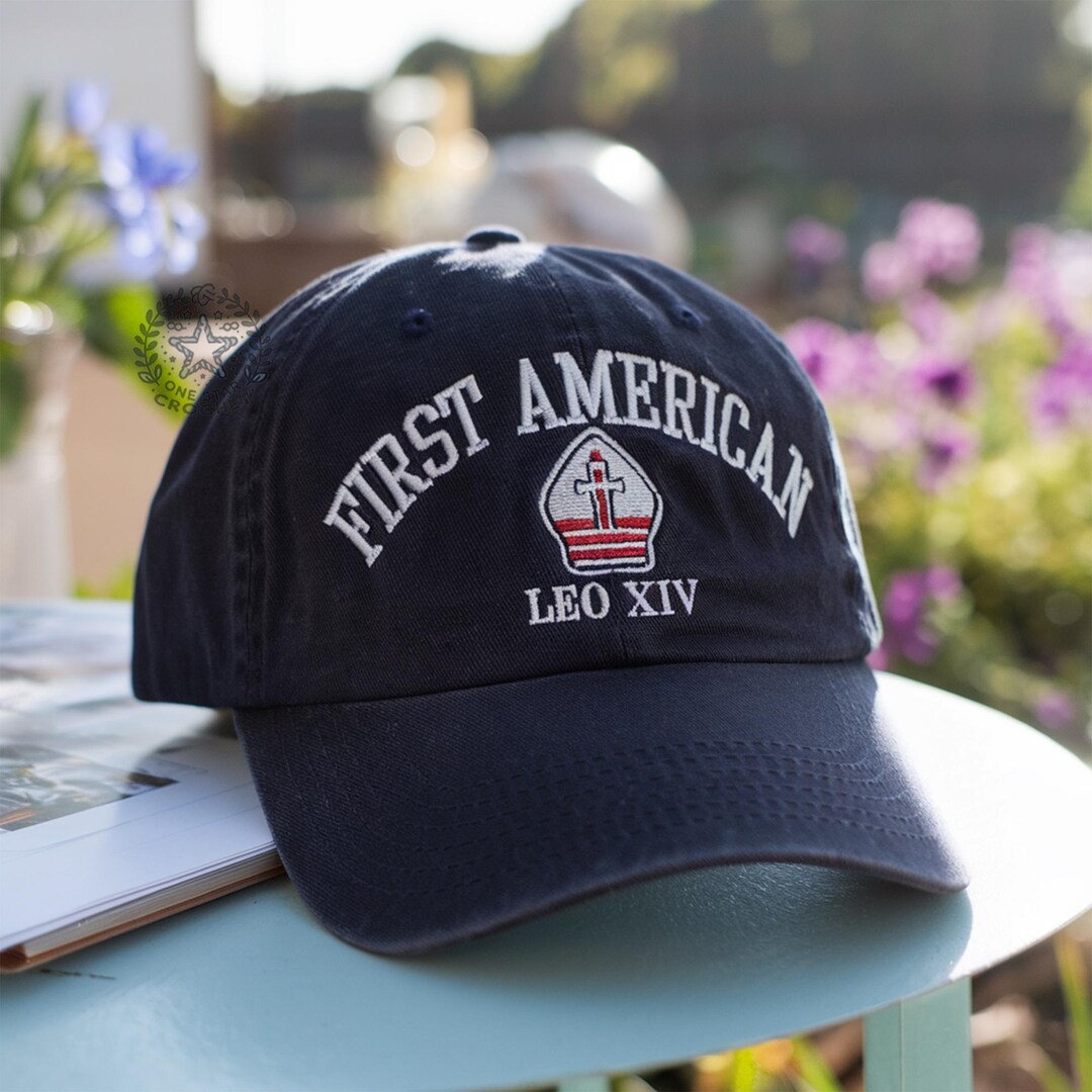 Embroidered Pope Leo XIV Washed Hat, the First American Pope Cap ...