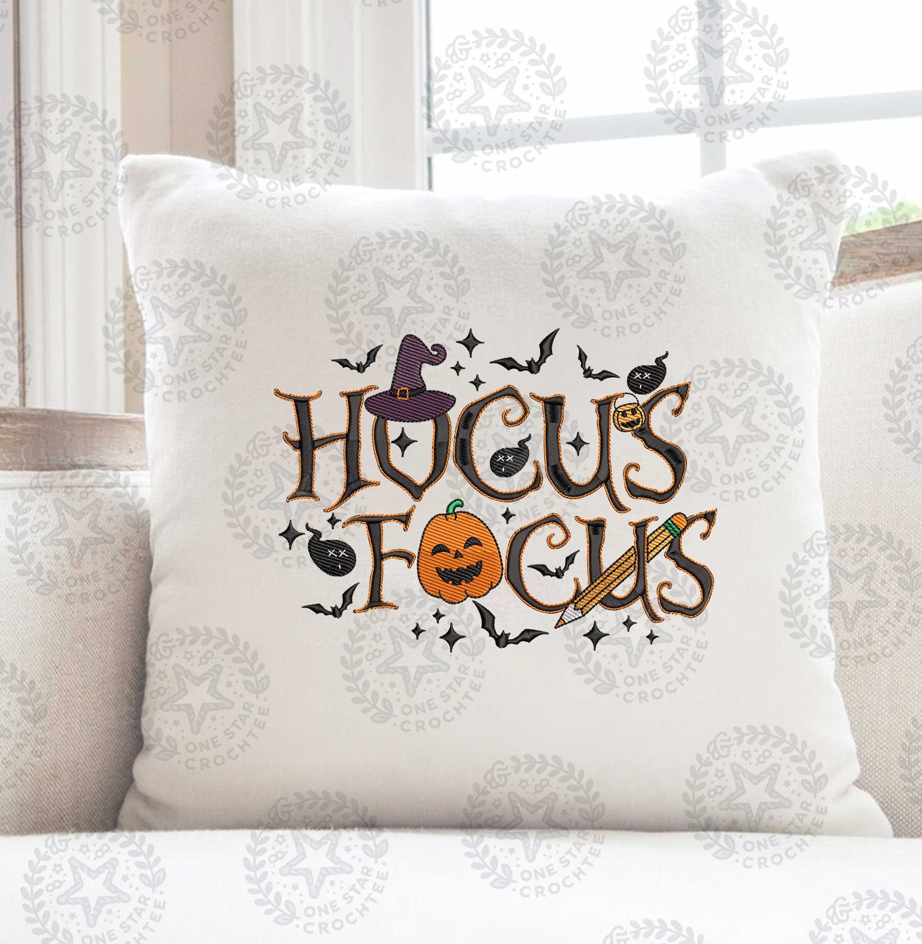 Back to School Embroidery Design, Personalized Halloween Hocus Focus ...