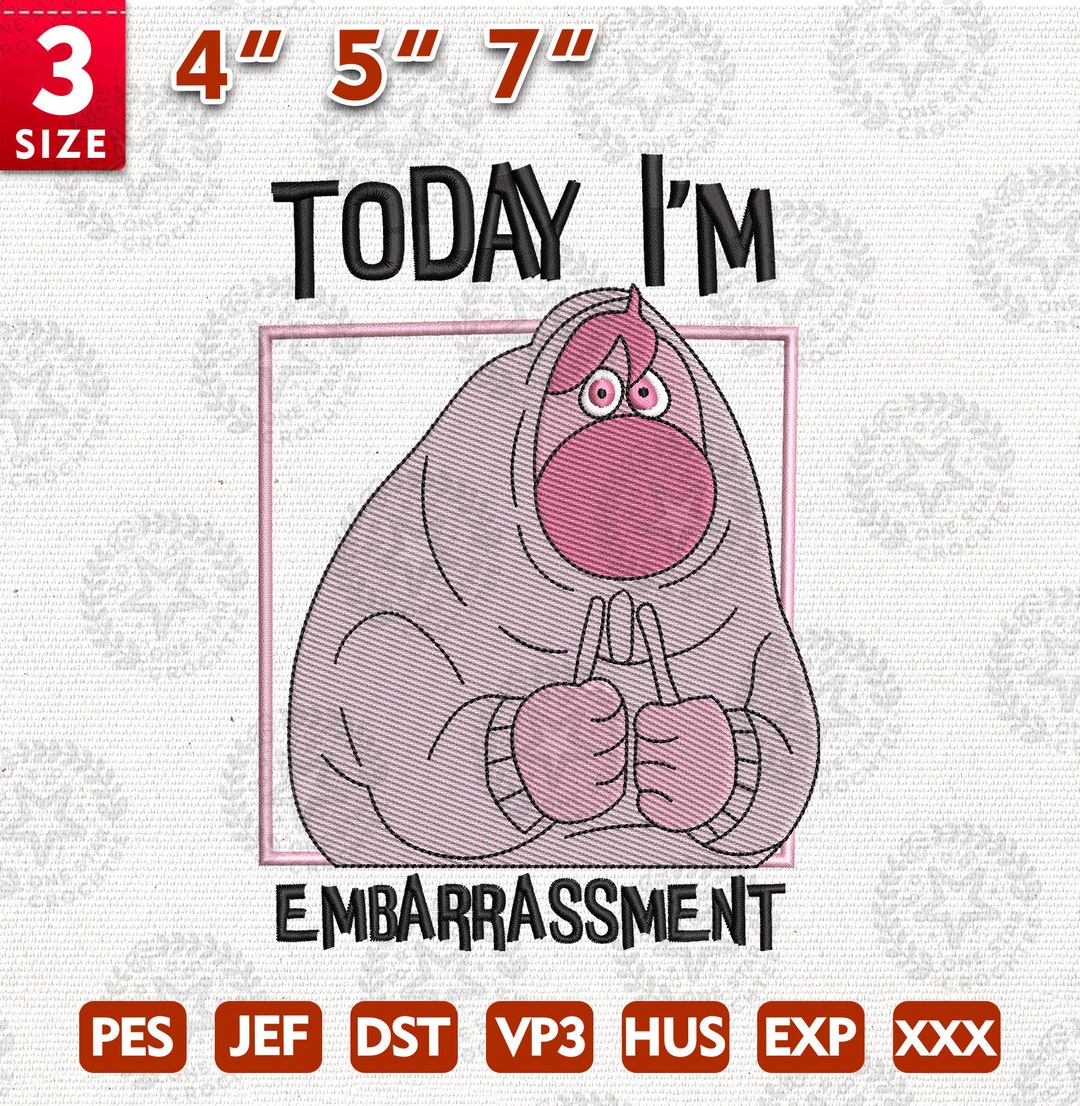 Cartoon Shy Emotion Embroidery Design, Embroidery Shy Emotion Design ...