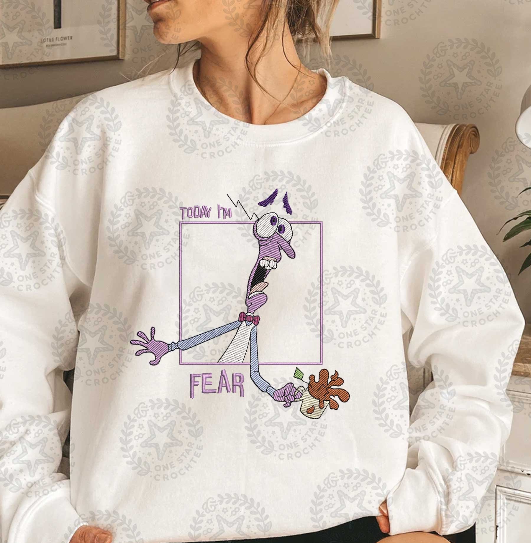 Cartoon Fear Emotion Embroidery Design, Embroidery Fear Emotion Design ...