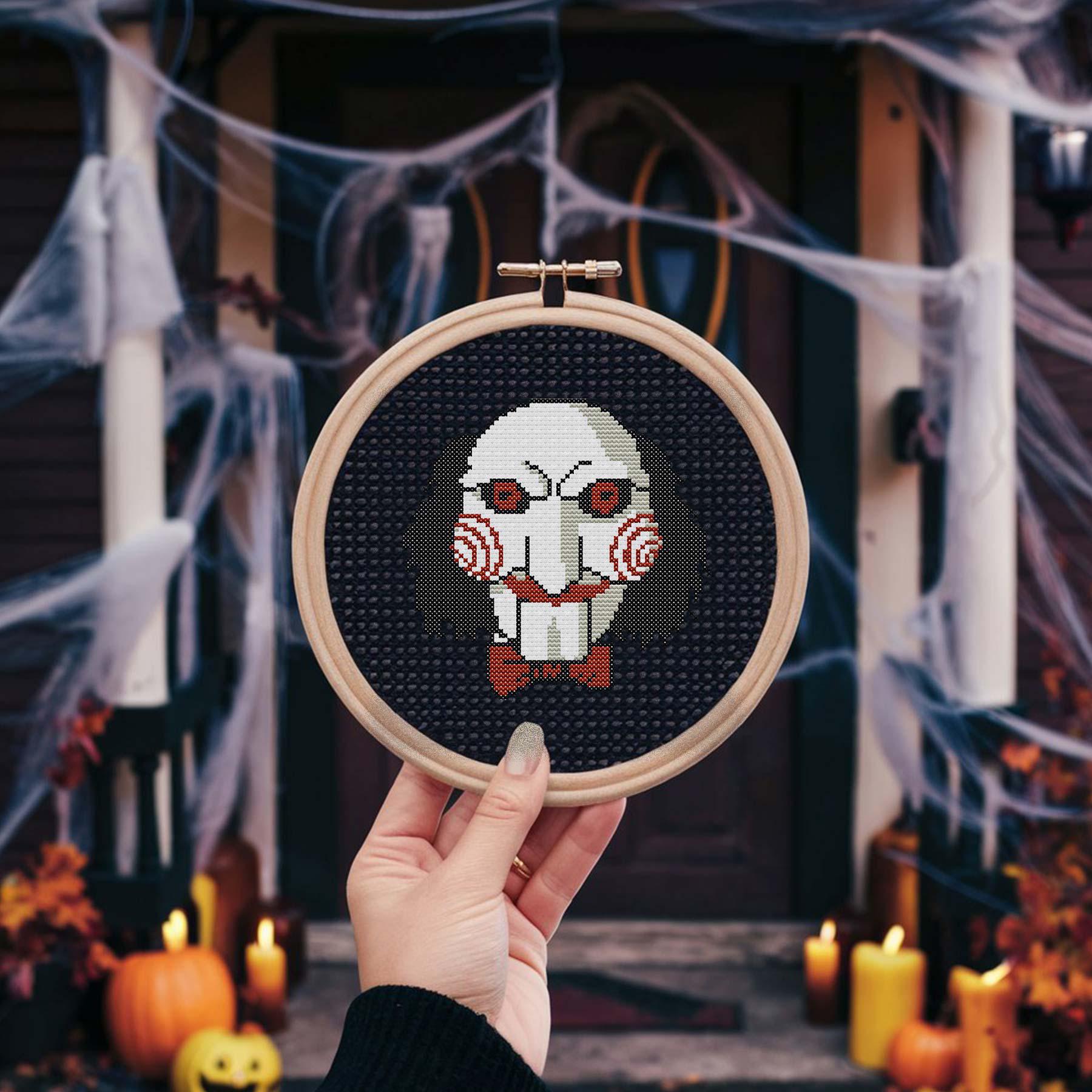 Mini Cross Stitch Pattern, Halloween Horror Movie Killer Cross Stitch ...