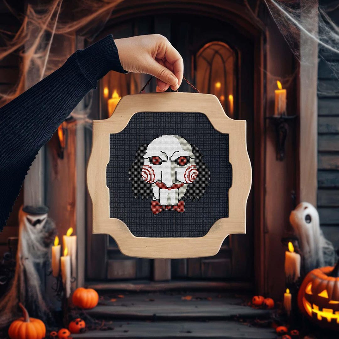 Mini Cross Stitch Pattern, Halloween Horror Movie Killer Cross Stitch ...