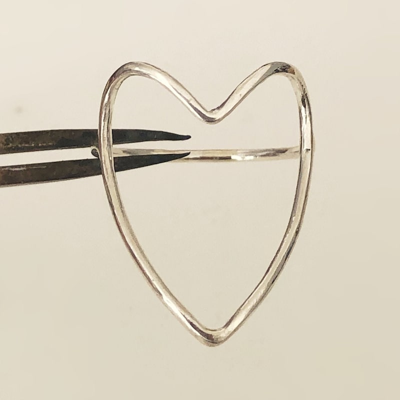 Open Heart Ring - Etsy