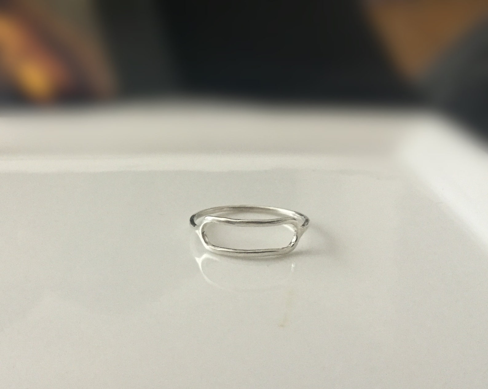 Handcrafted Sterling Silver Minimal Ring, Geometrical, All Sizes - Etsy