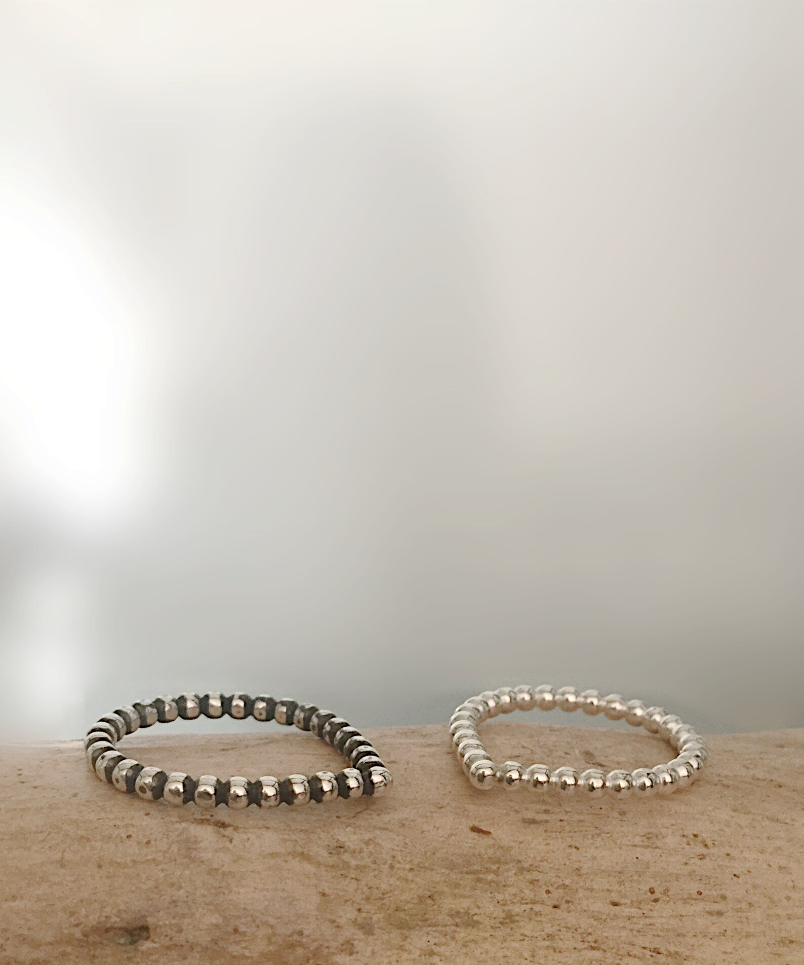 Handcrafted Sterling Silver Minimal Drop Rings Stacking - Etsy