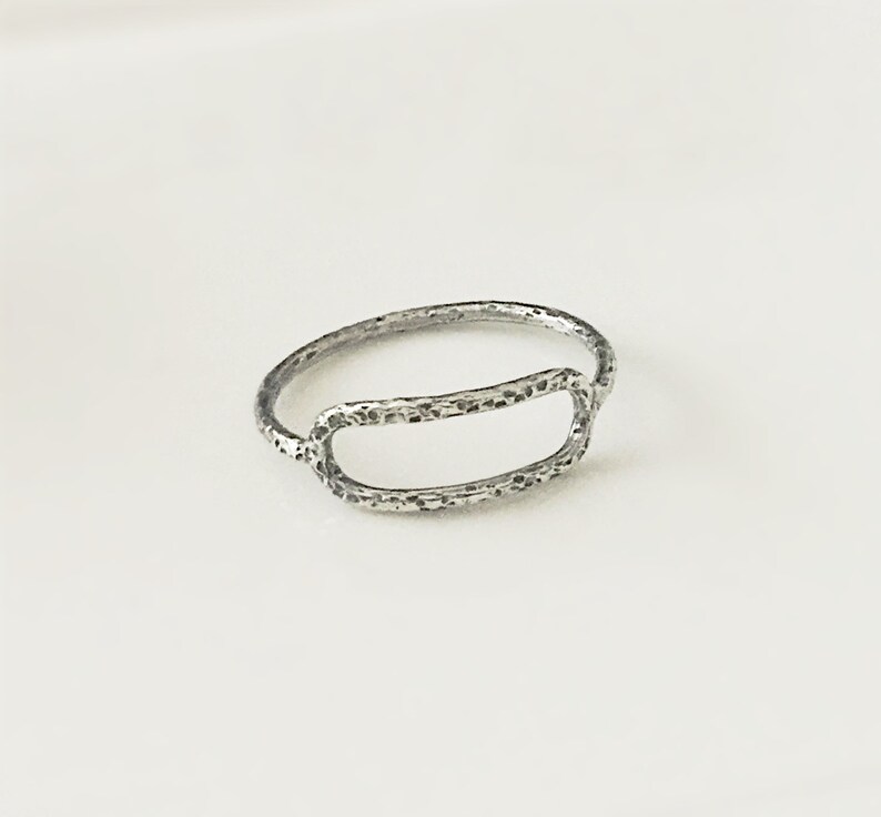 Handcrafted Sterling Silver Minimal Ring, Geometrical, All Sizes - Etsy