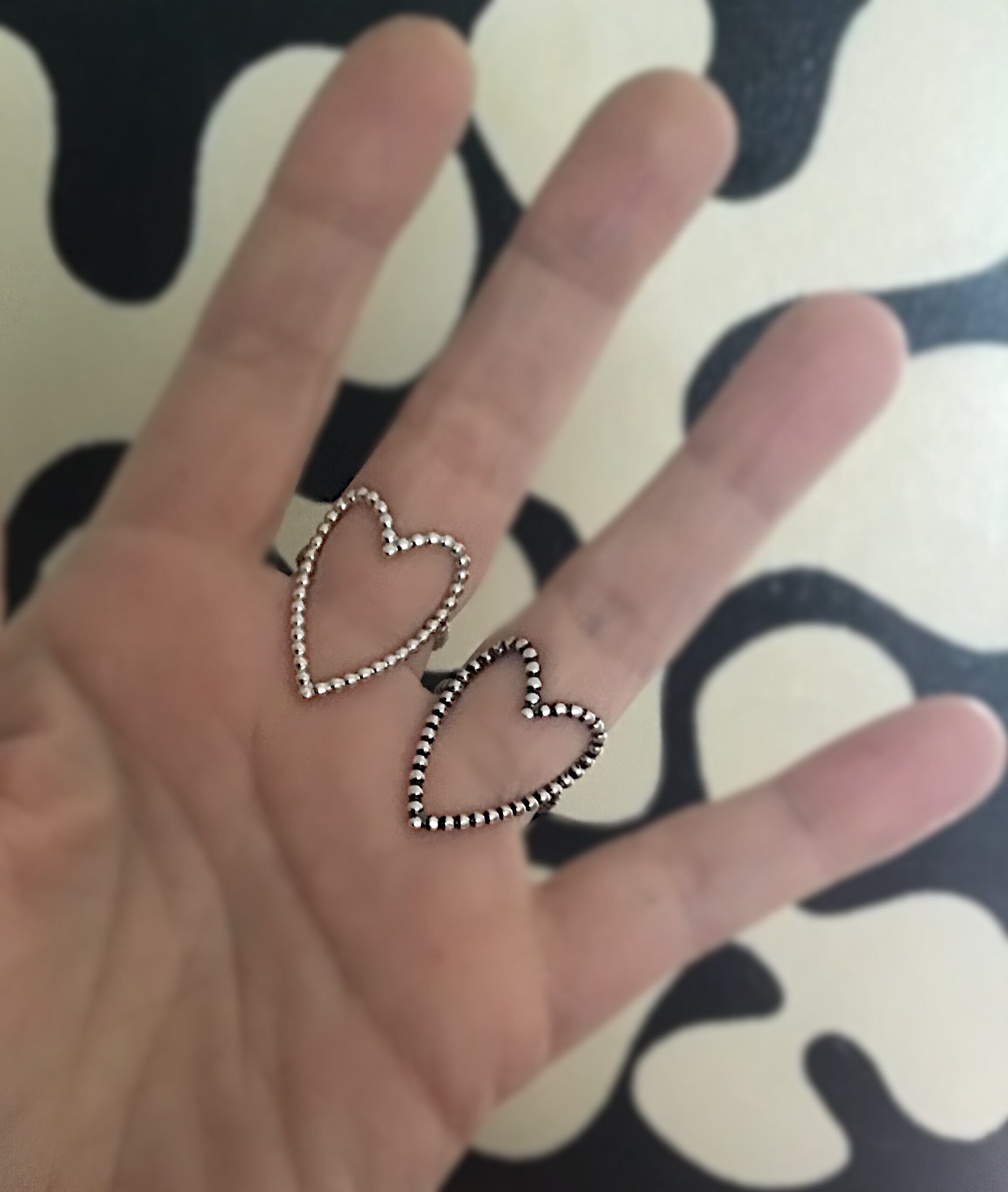 Heart Ring, Sterling Silver Heart Ring, Large Heart Ring, Custom Heart ...