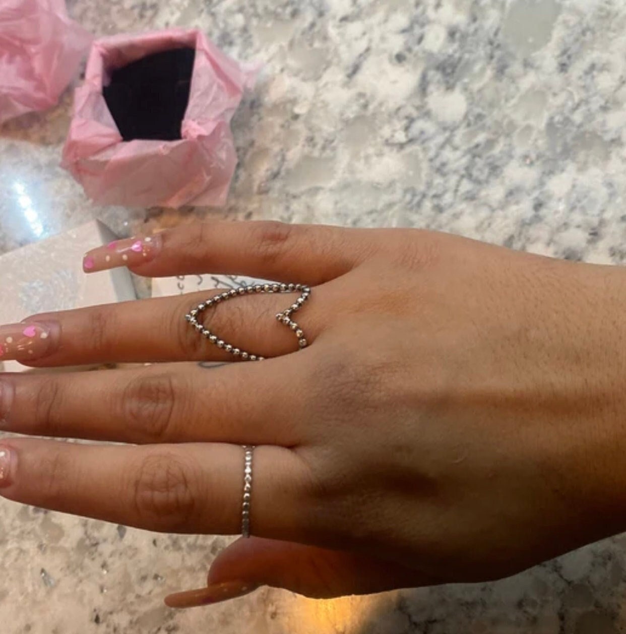 Silver Open Heart Statement Ring, Heart for Women, Large Heart Ring ...