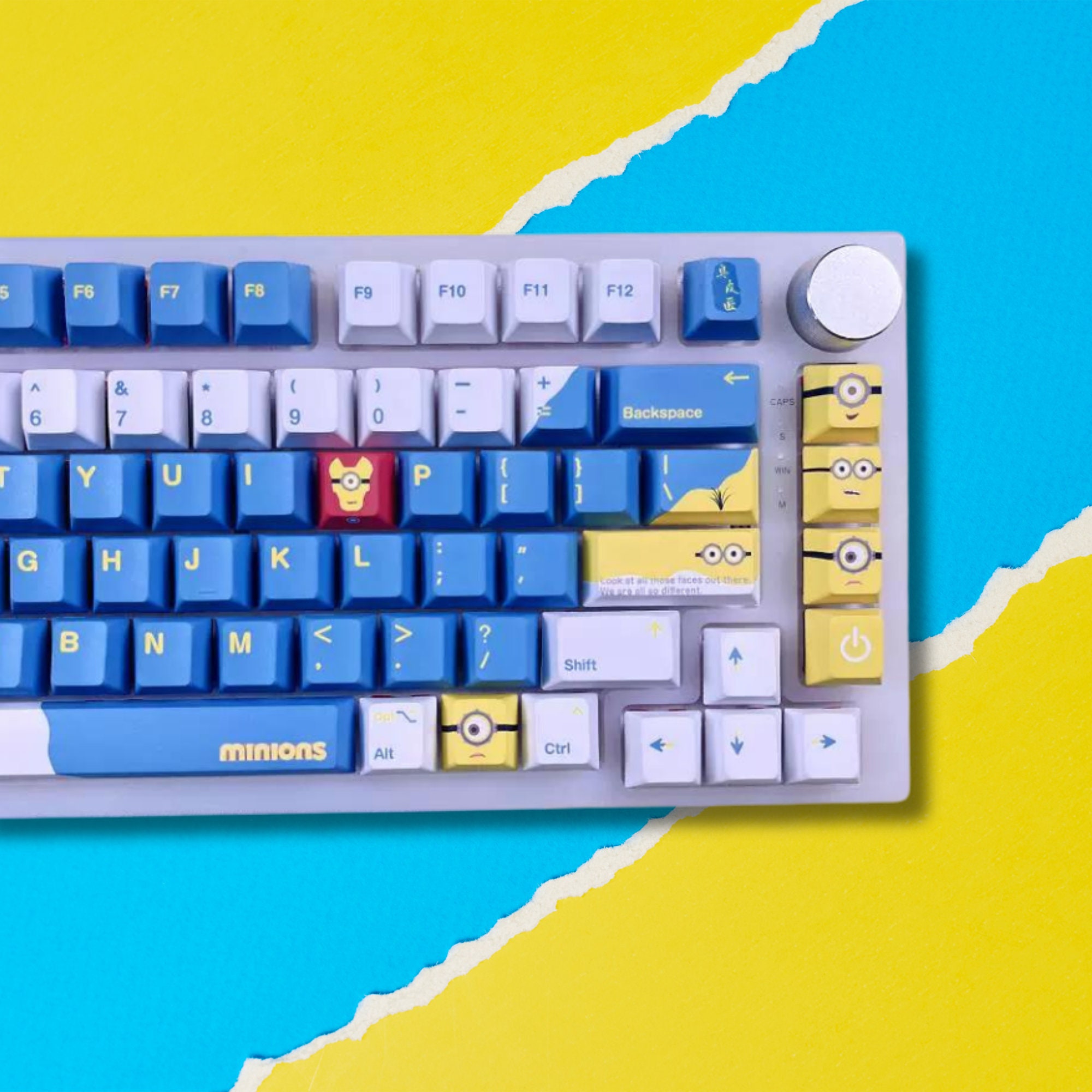 126 Keys Minions Theme Keycap, PBT Dye-sub Keycap Set for Cherry MX ...