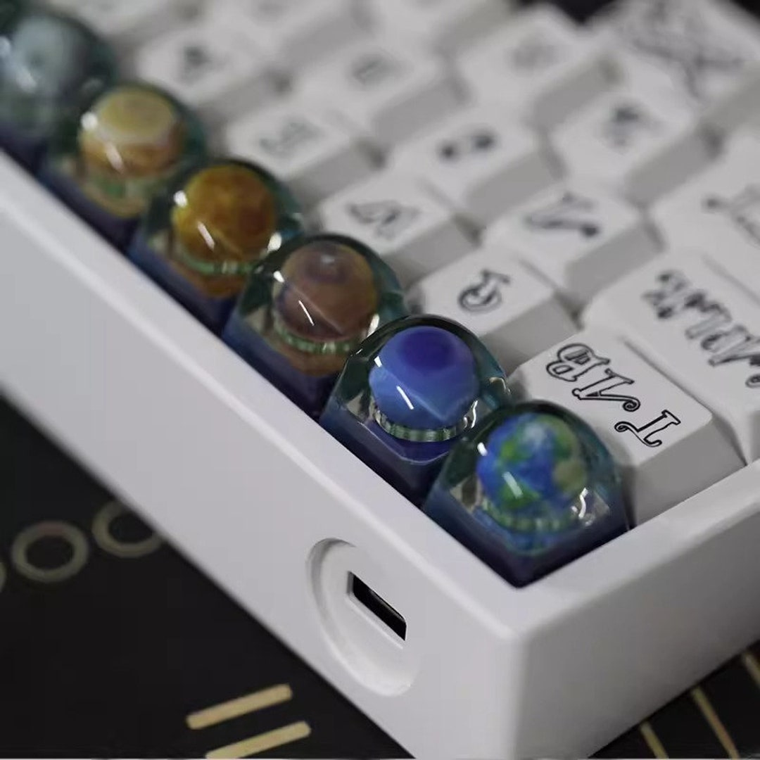 Solar System Planets Keycap, Artisan Planet Keycap, Artisan Resin ...