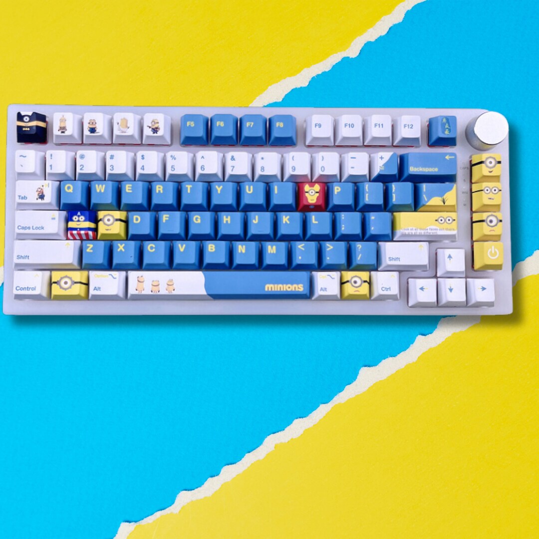 126 Keys Minions Theme Keycap, PBT Dye-sub Keycap Set for Cherry MX ...