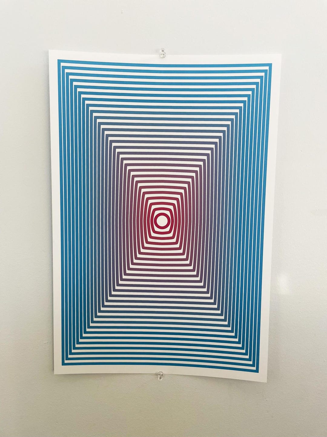 Color Study in Red and Blue 2, 13" X 19" - Etsy