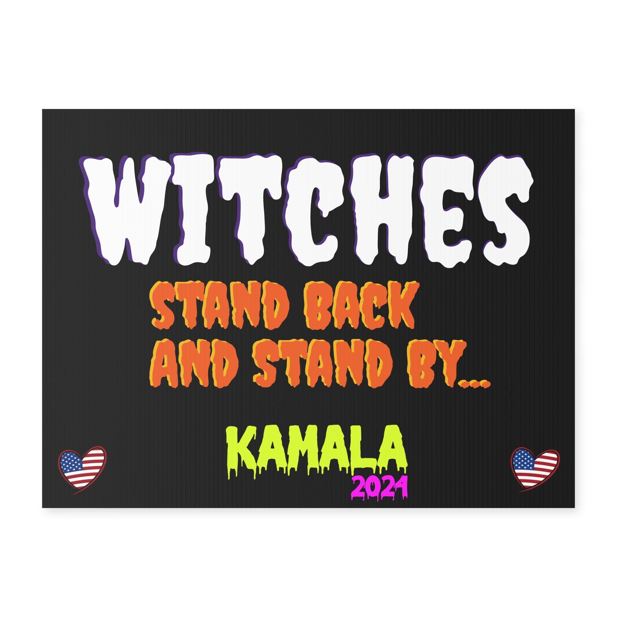 Yard Sign, Witches for Kamala Harris, Funny Punny Kamala Harris Support ...
