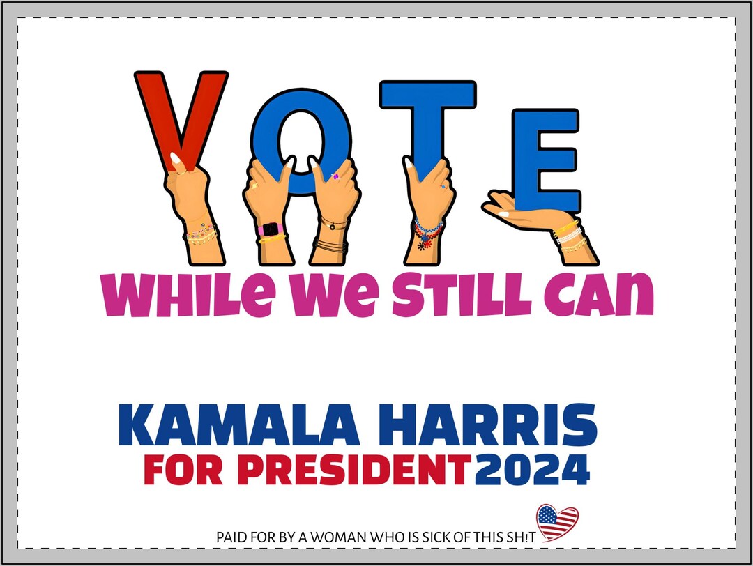 VOTE Kamala Yard Sign, Kamala Freedom 2024 Sign, Women's Rights Sign ...