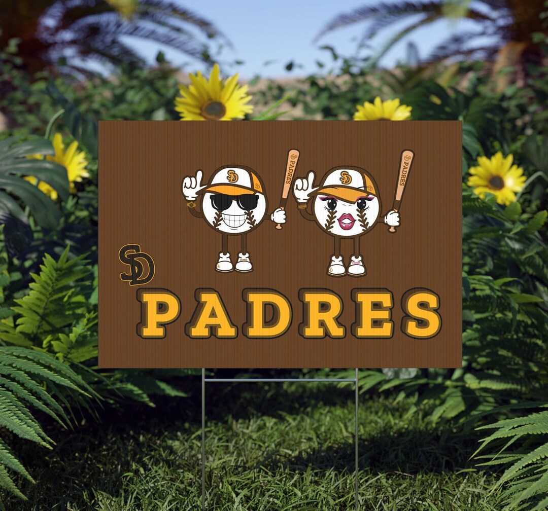San Diego Padres Lawn Sign, SD Padres Baseball Mascot Banner, San Diego ...