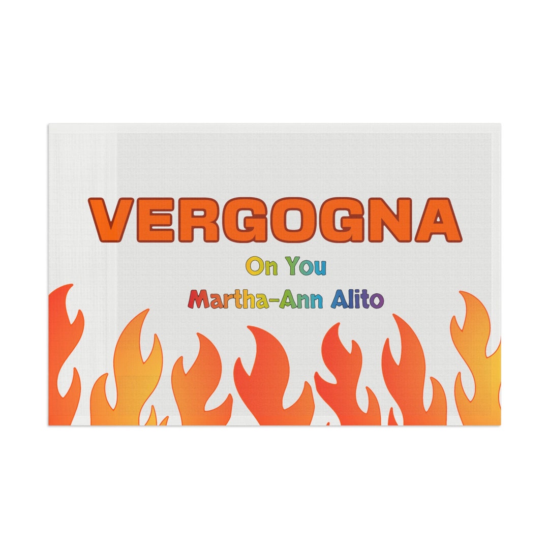 Vergogna on You Mrs Alito Shame Flag, Shame on Alito, LGBTQ Flag, Queer ...