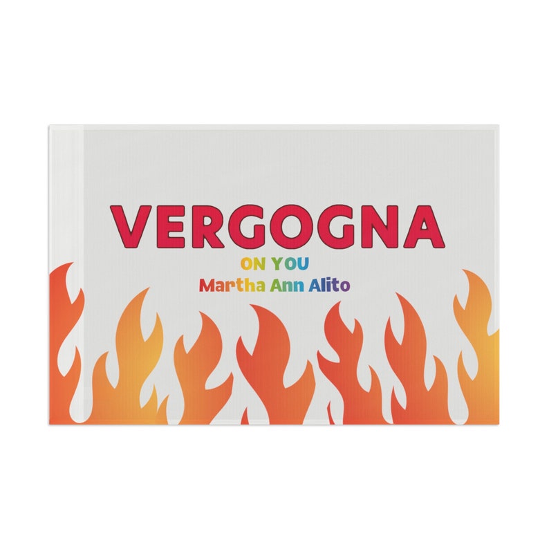 Vergogna on You Mrs Alito Shame Flag, Shame on Alito, LGBTQ Flag, Queer ...