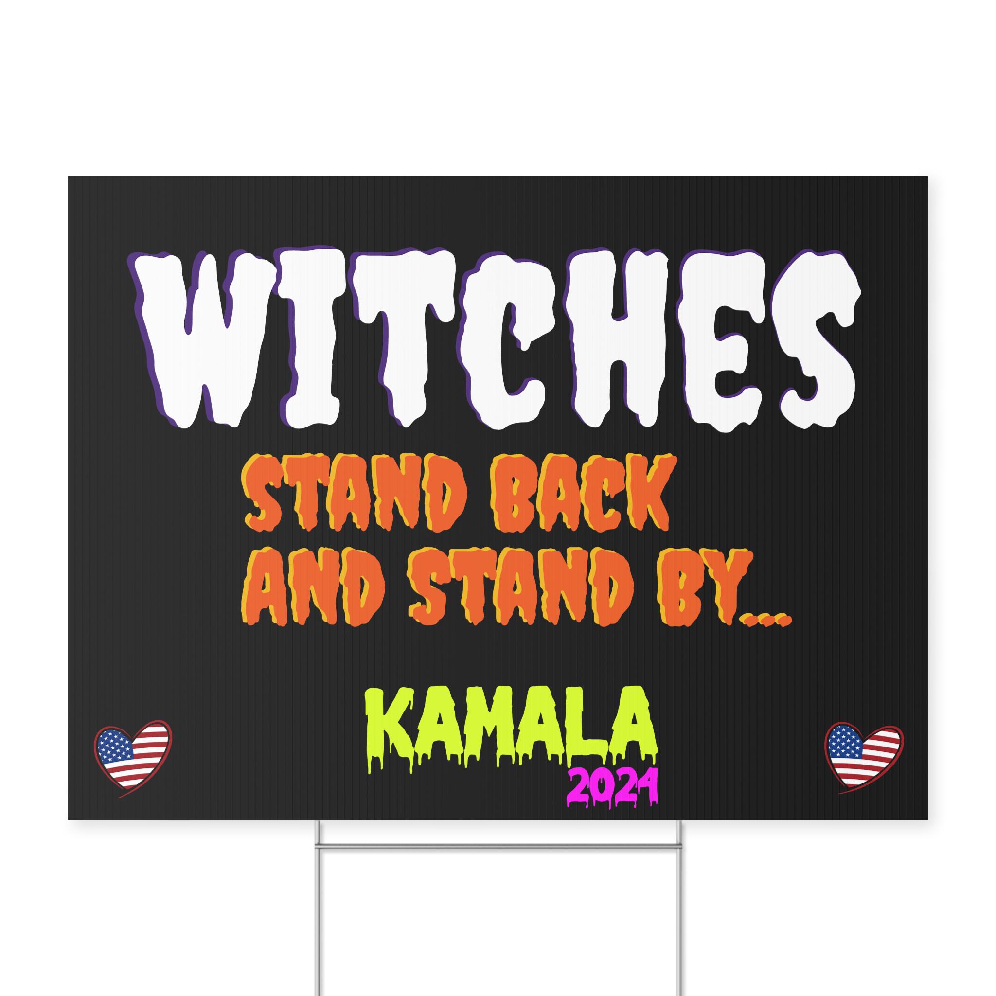 Yard Sign, Witches for Kamala Harris, Funny Punny Kamala Harris Support ...