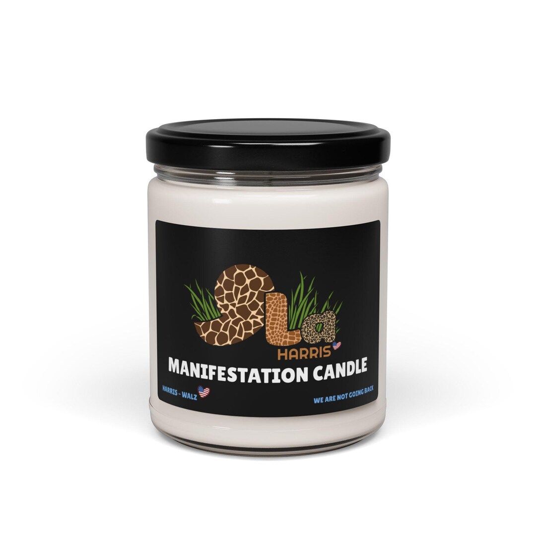 Kamala Harris Candle, Harris Walz 2024 Manifestation Candle, Cute Comma ...