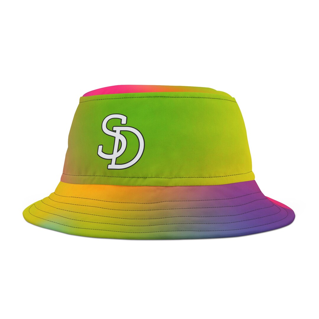 San Diego Hat, SD Bucket Hat, Colorful Bucket Hat, Music Festival Hat ...