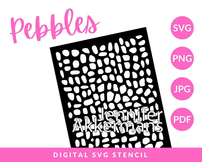 Pebbles Stencil Digital Stencil SVG Cut File for Cricut - Etsy