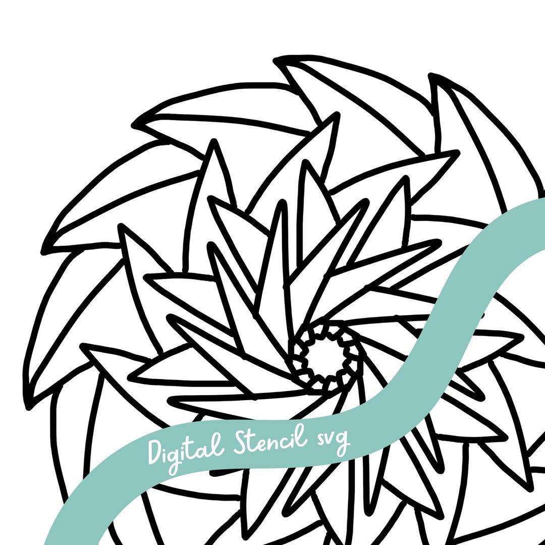 Mandala Mask Mandala Stencil 7 - Mandala Design Stencil SVG for Cricut ...