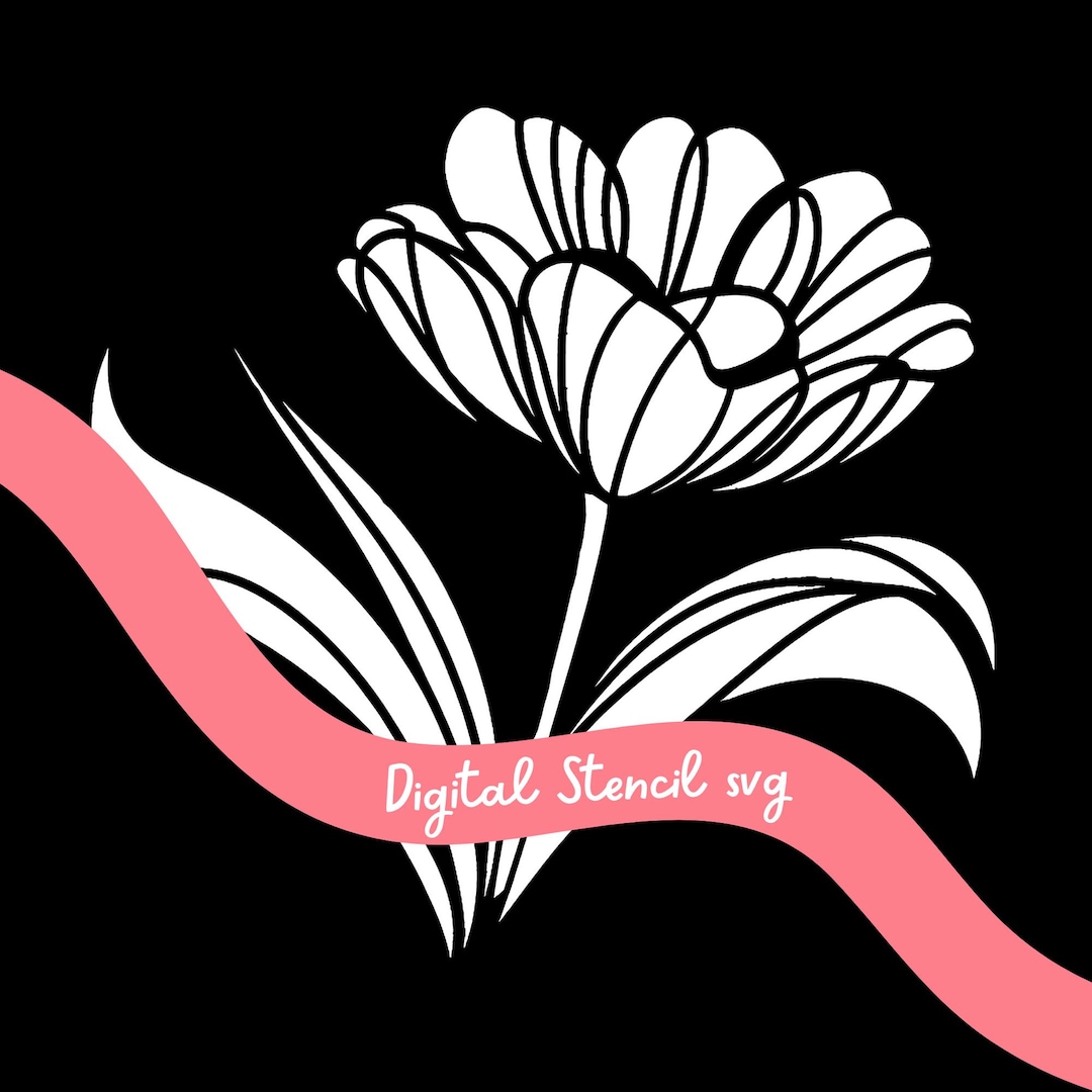 Schablone SVG Schnittdatei für Cricut Tulpe Design für Silhouette ...
