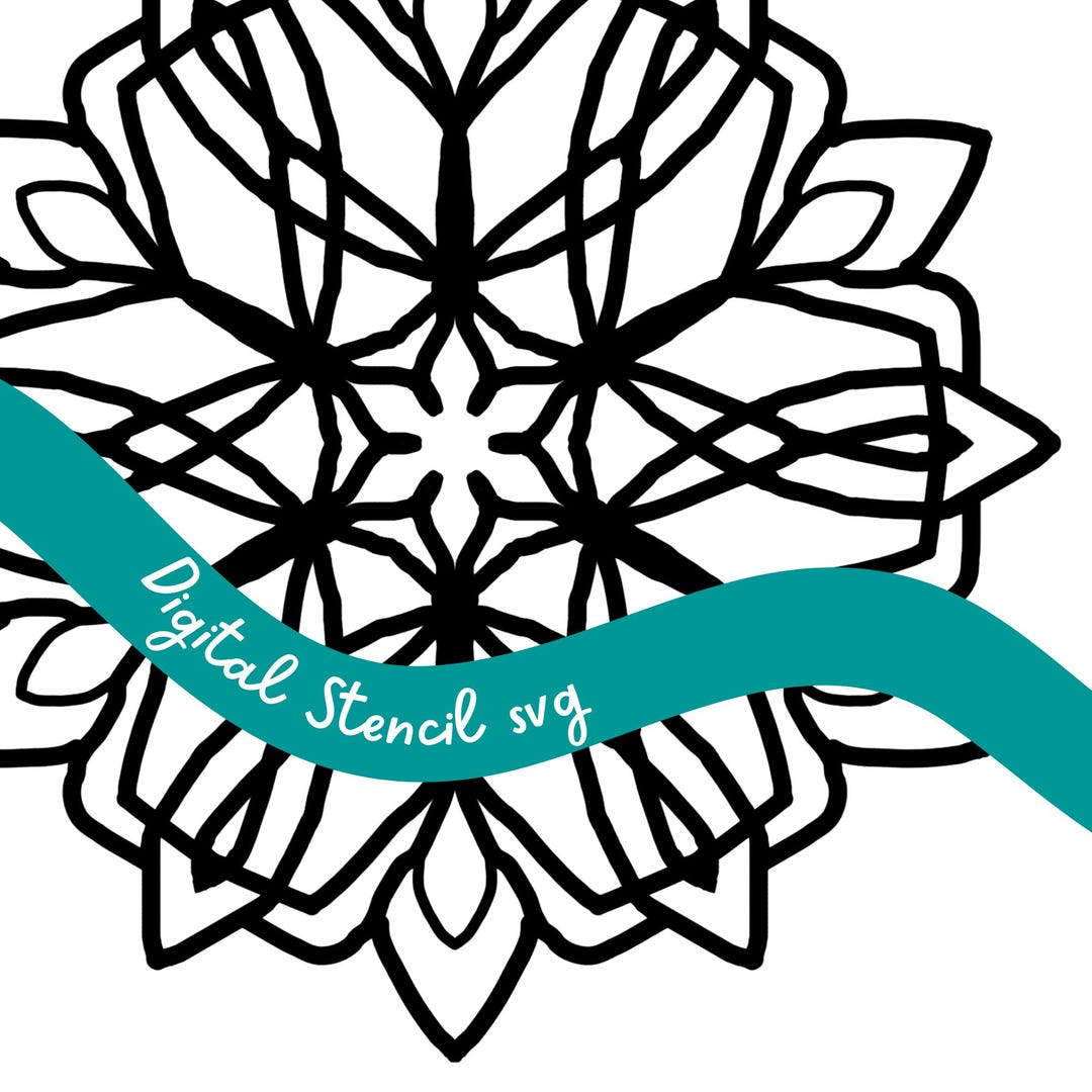 Mandala Mask Mandala Stencil 8 - Mandala Design Stencil SVG for Cricut ...