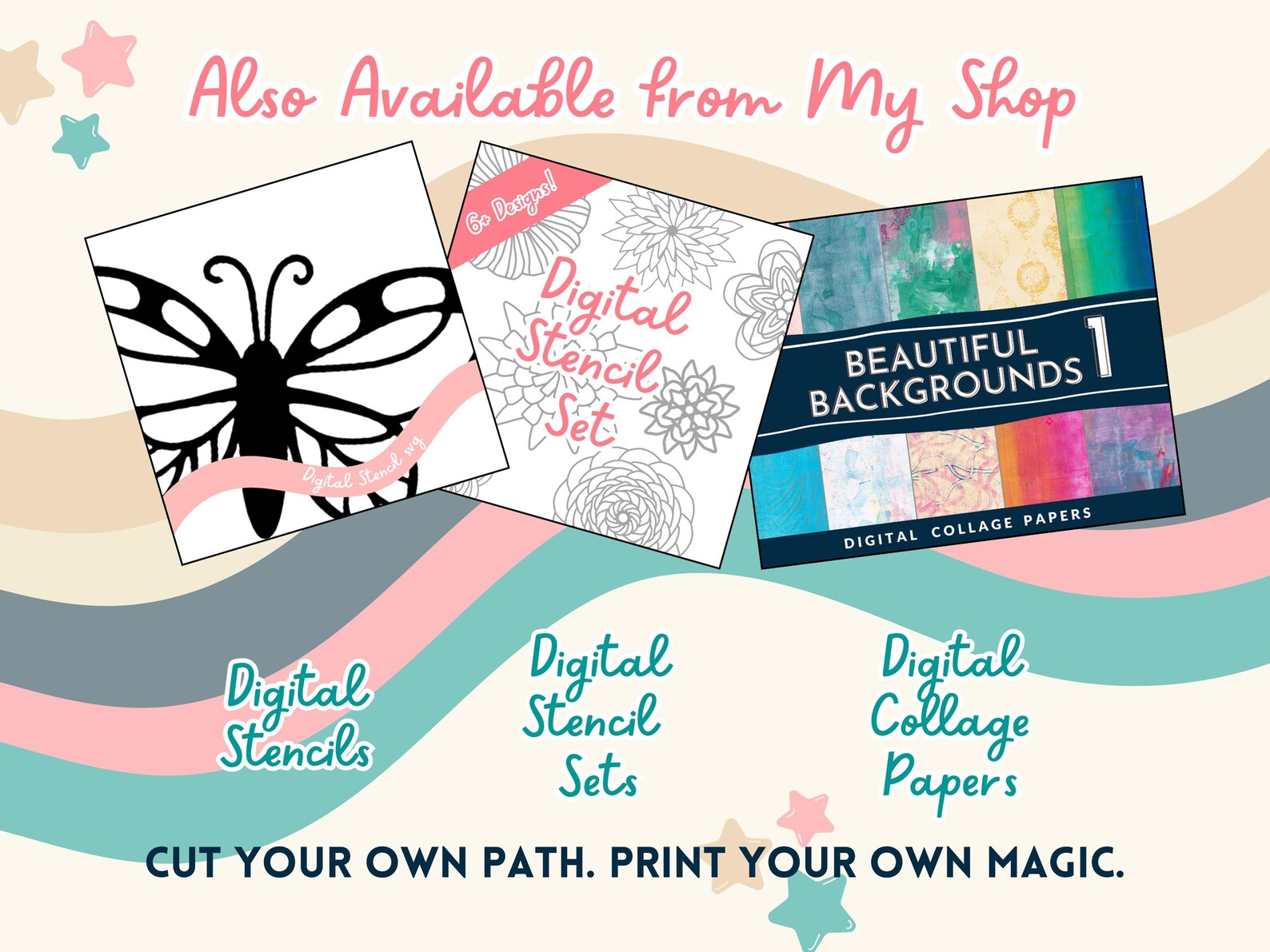 Ladders Stencil - Digital Stencil, SVG Cut File for Cricut, Silhouette ...