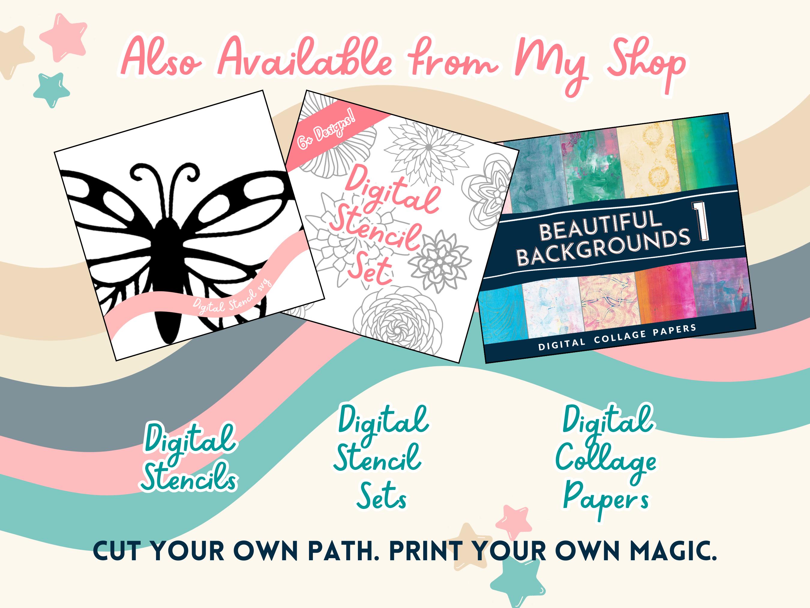 Ladders Stencil - Digital Stencil, SVG Cut File for Cricut, Silhouette ...