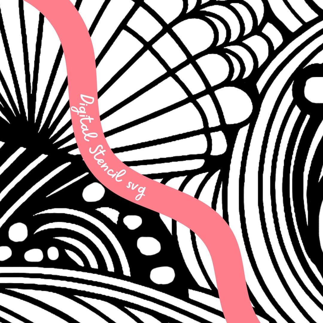 Pattern Stencil 4 All-over Pattern Digital Stencil – Full-page Stencil ...
