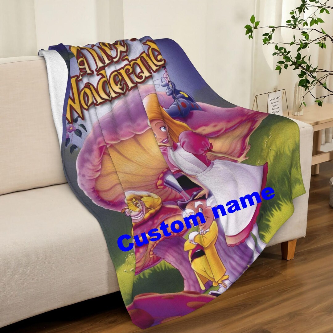 Personalized Alice in Wonderland Blanket, Throw Flannel Blanket ...