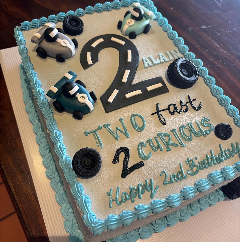 Fondant Race Car Cake Topper Wheels Edible Racing Car - Etsy